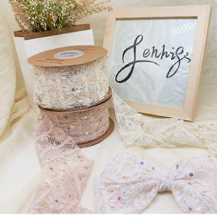 China Korean style high-end fish man lace ribbon 7cm hair accessory with high-end feel DIY ribbon semi-finished butterfly Tie a ribbon for sale