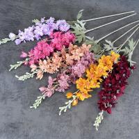 China Artificial flower, delphinium flocking, large delphinium, blue hyacinth, wedding road guide, wedding decoration, artificial flower wholesale for sale