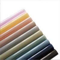 China Thickened jelly film, colored semi-transparent cellophane, flower bouquets, waterproof flower wrapping, crystal paper flower art packaging material for sale