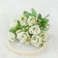 China 10 Nordic Spring Roses Simulated Flower Bouquet Plastic Fake Flowers Home Wedding Decoration Floral Arrangement Silk Flowers for sale