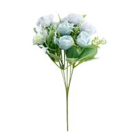 China 10 Nordic Spring Roses Simulated Flower Bouquet Plastic Fake Flowers Home Wedding Decoration Floral Arrangement Silk Flowers for sale