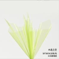 China Colored cellophane crystal OPP jelly film, flower wrapping paper, waterproof transparent bouquet wrapping paper, floral art materials for sale