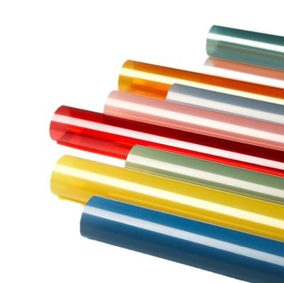 China Colored cellophane crystal OPP jelly film, flower wrapping paper, waterproof transparent bouquet wrapping paper, floral art materials for sale