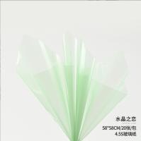 China Colored cellophane crystal OPP jelly film, flower wrapping paper, waterproof transparent bouquet wrapping paper, floral art materials for sale