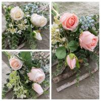 China Simulation flower manufacturer Mira rose bouquet home decoration cross-border wedding wholesale fake flowers INS style for sale