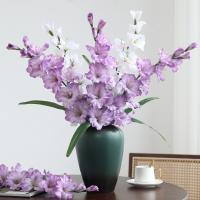 China High-end artificial flowers, single-branch gladiolus artificial flowers, home living room and dining table decoration, wedding photography props, artificial bouquets for sale