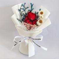 China INS Style Creative Mini Bouquet Natural Red Roses Dried Flowers Wedding Festival Gift 520 Love People's Day souvenir for sale