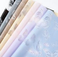 China Creative Valentine's Day Butterfly Dance Printed Waterproof Flower Arrangement Flower Packaging Paper for sale