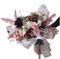 China Creative Valentine's Day Butterfly Dance Printed Waterproof Flower Arrangement Flower Packaging Paper for sale