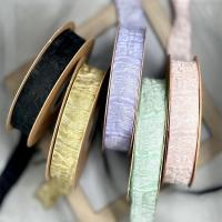 China Sandwich lace, snow gauze, ribbon 15mm, woven fabric, clothing accessories, hair accessories, DIY butterfly Butterfly knot semi-finished product for sale