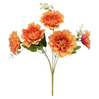 China 5 peony and chrysanthemum artificial silk flowers, peony artificial flowers, hand-held bouquets, wedding flower arrangements, table decoration flower ornaments for sale