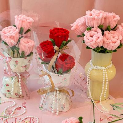 China Handmade Twist Bar Simulation Rose Bundle Finished Valentine's Day Gift Creative Birthday Event Companion Gift for sale