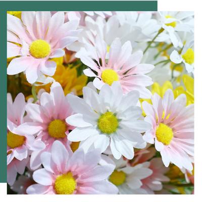 China Chamomile simulation, small daisy, fake flower, living room decoration, dining table, fake flower decoration, flower arrangement, ornaments, photography props for sale