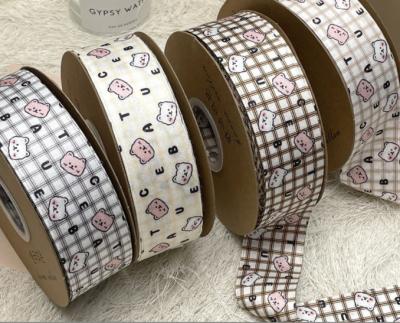 China 4.0cm Cute Cartoon Anime Printed Ribbon Gift Box Packaging Bow DIY Children's Cake Decorative ribbon for sale