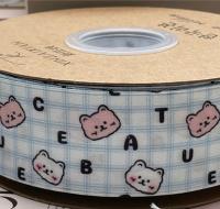 China 4.0cm Cute Cartoon Anime Printed Ribbon Gift Box Packaging Bow DIY Children's Cake Decorative ribbon for sale