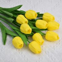 China Cross-border bestseller PU tulip artificial flowers, Amazon wedding bouquet decoration, living room and home decoration artificial flowers for sale