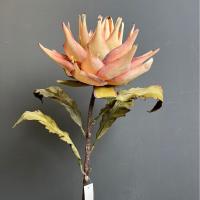 China Simulated flower Golden lotus Emperor designer style home decoration model room live streaming room soft decoration table flower for sale
