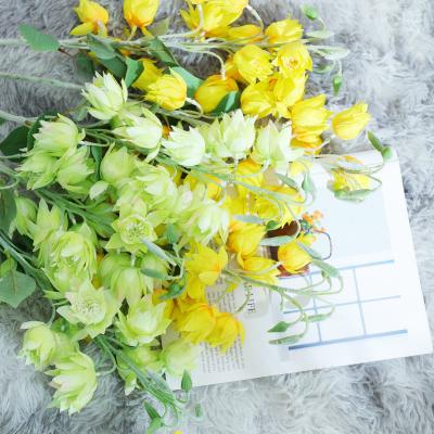China Nordic high-end simulation flowers, wind chimes, silk flowers, fake flowers, home furnishings, homestays, living rooms, desktop flower arrangements, silk flowers, wedding decorations for sale