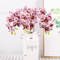 China Plastic simulation 3D butterfly orchid wedding decoration, petal props, fake flowers, small flower bundles, butterfly orchid simulation flowers for sale