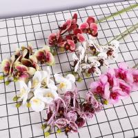 China Plastic simulation 3D butterfly orchid wedding decoration, petal props, fake flowers, small flower bundles, butterfly orchid simulation flowers for sale