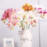 China Plastic simulation 3D butterfly orchid wedding decoration, petal props, fake flowers, small flower bundles, butterfly orchid simulation flowers for sale