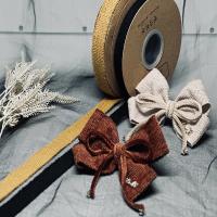 China Cross border Korean style new solid color chenille ribbon gift box packaging flower gift bow accessory Wholesale of woven tape for sale