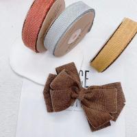 China Cross border Korean style new solid color chenille ribbon gift box packaging flower gift bow accessory Wholesale of woven tape for sale