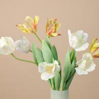 China Realistic Handmade Tulip Simulation Flower Bonsai for Home Decoration and Wedding Photography Props in Multiple Colors for sale
