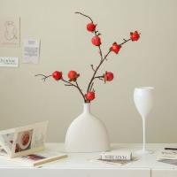 China Customized Size Simulation 8 Small Persimmons Imitation of Real and Fake Persimmons Variety Flowers for Home Decoration Wedding for sale