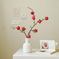 China Customized Size Simulation 8 Small Persimmons Imitation of Real and Fake Persimmons Variety Flowers for Home Decoration Wedding for sale