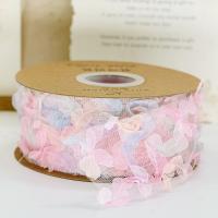 China 5cm/100m Polyester Korean Style Floral Petals with Shoes Flower Caps Flower Bows DIY Hair Accessories Silk Material for sale