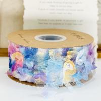China 5cm/100m Polyester Korean Style Floral Petals with Shoes Flower Caps Flower Bows DIY Hair Accessories Silk Material for sale