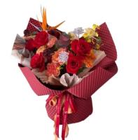 China Cream Puff Three Dimensional Floral Packaging Paper with Specialty Paper and 30-45 Days Shipping for sale