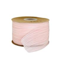 China 7cm/100m Customized Woven Belt in Korean Style with Two-Color Flash Vertical Wrinkled Snow Gauze Design for sale