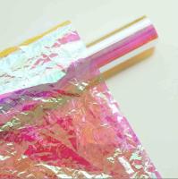 China Florist Wrapping Laser Transparent Rainbow Inner Lining Paper for Iridescent Film Bouquet Packing Shipping Time 30-45Days for sale
