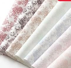 China Florist Wrapping Bouquet Packing Paper 3D Cotton Key Paper Star River Rose Love Flower Packaging Paper for sale