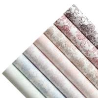China Florist Wrapping Bouquet Packing Paper 3D Cotton Key Paper Star River Rose Love Flower Packaging Paper for sale
