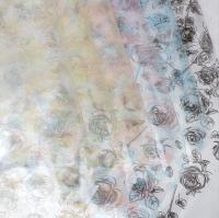 China Crystal rose OPP flower wrapping paper, cellophane transparent printed floral art bouquet, flower wrapping paper for sale