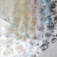China Crystal rose OPP flower wrapping paper, cellophane transparent printed floral art bouquet, flower wrapping paper for sale