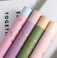 China Krio English Waterproof Floral Flower Packaging Paper for sale