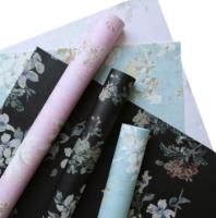 China Hot gold jade flower edge art waterproof floral arrangement flower packaging paper for sale