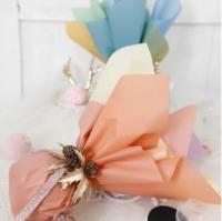 China Fashionable 57*57cm Waterproof Gradual Color Floral Flower Packaging Paper for Packaging Needs for sale