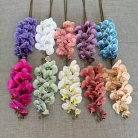 China Phalaenopsis artificial flowers with a high-end touch, artificial flowers for wedding and home decoration, cross-border foreign trade wholesale for sale