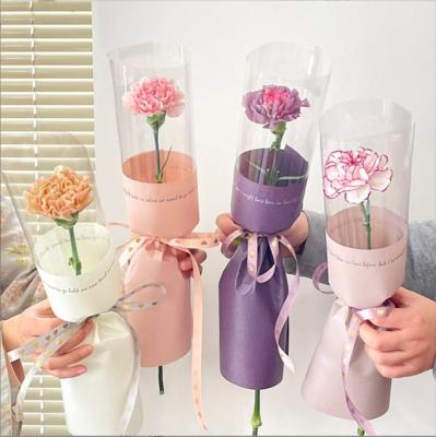 China Goddess single small bouquet packaging transparent opp waterproof film wrapped flower paper diy material flower shop for sale