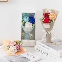 China Artificial rose bouquets, soap flowers, artificial flowers, graduation season souvenirs, gift boxes, cross-border wholesale for festivals for sale