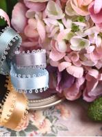China Wedding Shiny Polyester Ribbon Korean Imported Double Ear Edge Woven Bow for Clothing and Gift Wrapping for sale