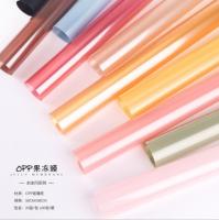 China Colored OPP jelly film, gift flower packaging paper, flower wrapping paper, bouquet, waterproof cellophane, factory wholesale in stock for sale