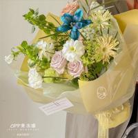 China Colored OPP jelly film, gift flower packaging paper, flower wrapping paper, bouquet, waterproof cellophane, factory wholesale in stock for sale
