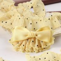 China Green Woven Ribbon Hair Accessories for Baby Clothes and Lolita Skirts Wrinkled Polka Dot Skirt Hem 100m for sale