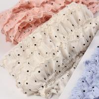 China Green Woven Ribbon Hair Accessories for Baby Clothes and Lolita Skirts Wrinkled Polka Dot Skirt Hem 100m for sale
